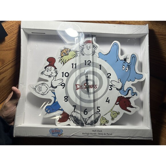 Dr Seuss Nursery | Accessories | Htf Rare Dr Seuss Nursery Clock Box Cat In The Hat Horton Lorax ...